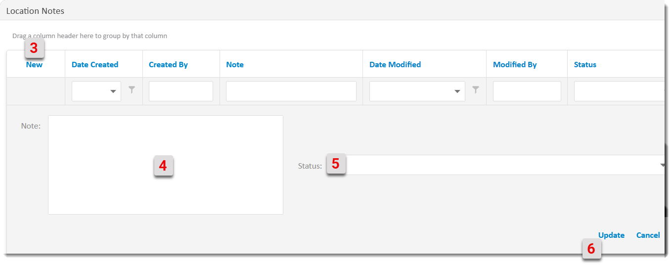 Adding Notes to a Location – Zephire Support
