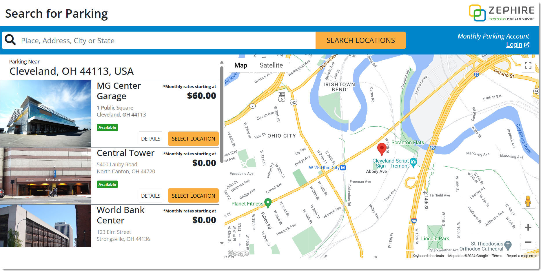 Location Overview – Zephire Support