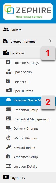 Setting Up and Maintaining Reserved Spaces – Zephire Support