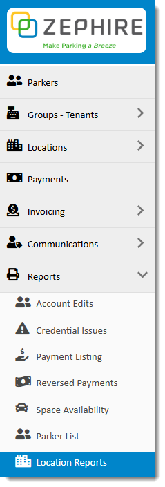 Generating Reports – Zephire Support