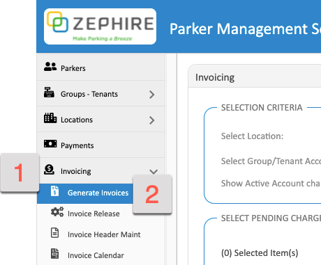 One Off Invoices – Zephire Support